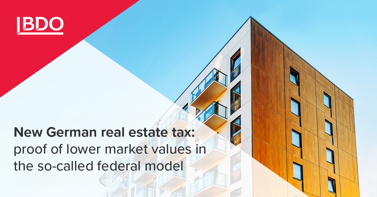 New German real estate tax: proof of lower market values in the so ...